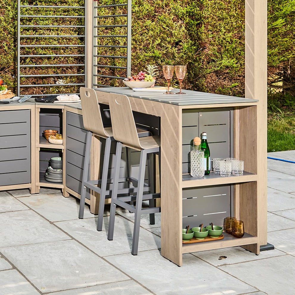 Sanctuary Birch Deluxe Outdoor Kitchen Bar Table and Bar Stools – LG ...